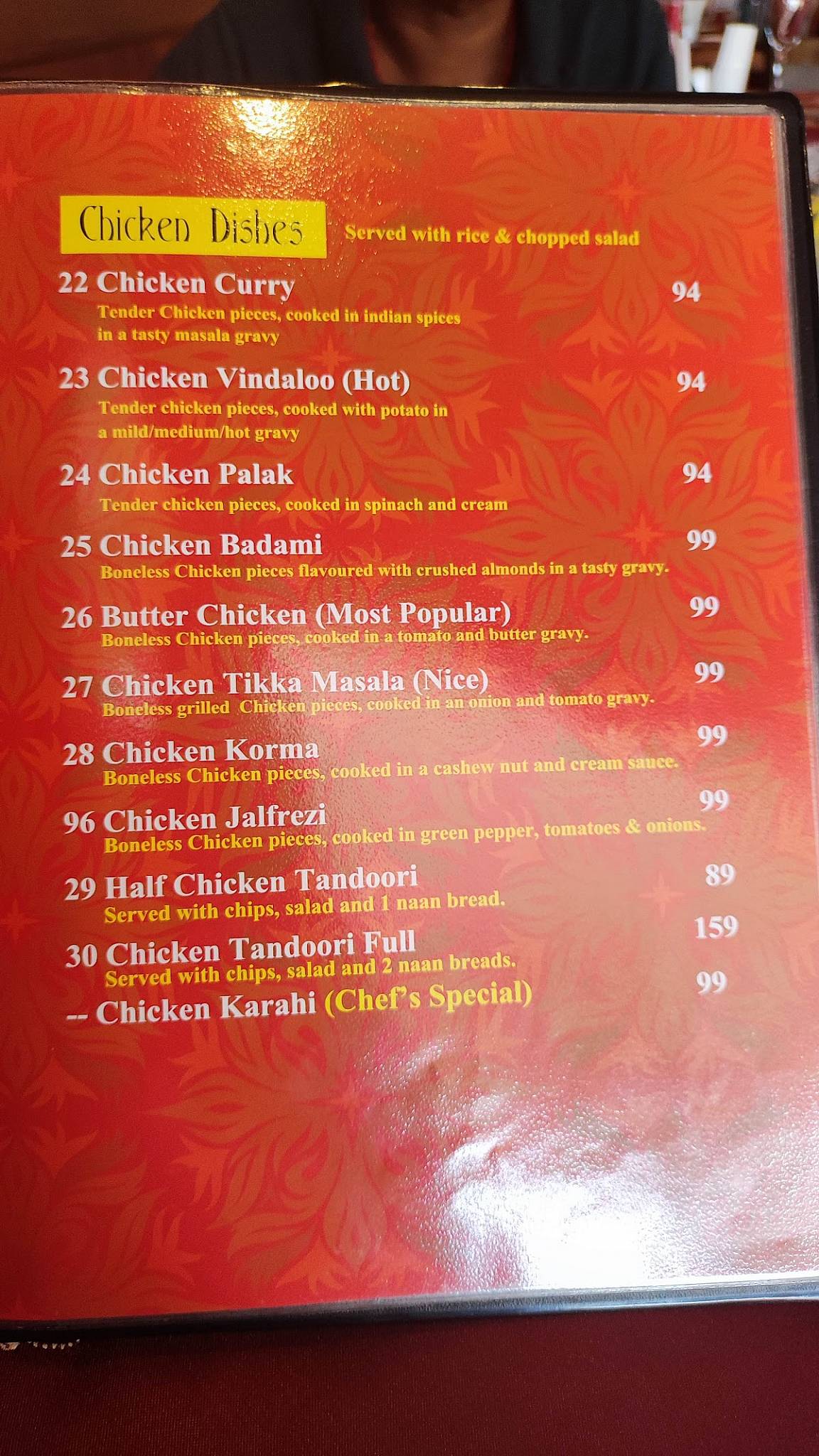 Menu at Rasam Tandoori Indian Restaurant & Takeaway @ moreleta park ...