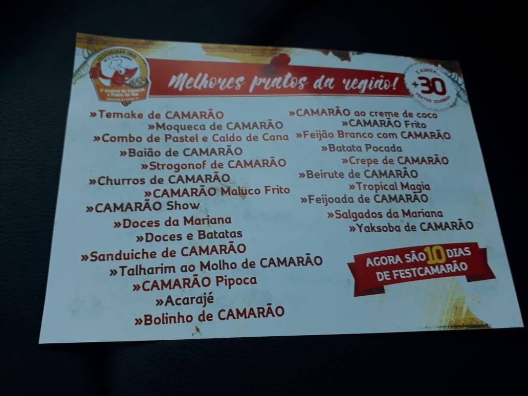 Menu em Bar e Restaurante Casarão do Cais, Brasil