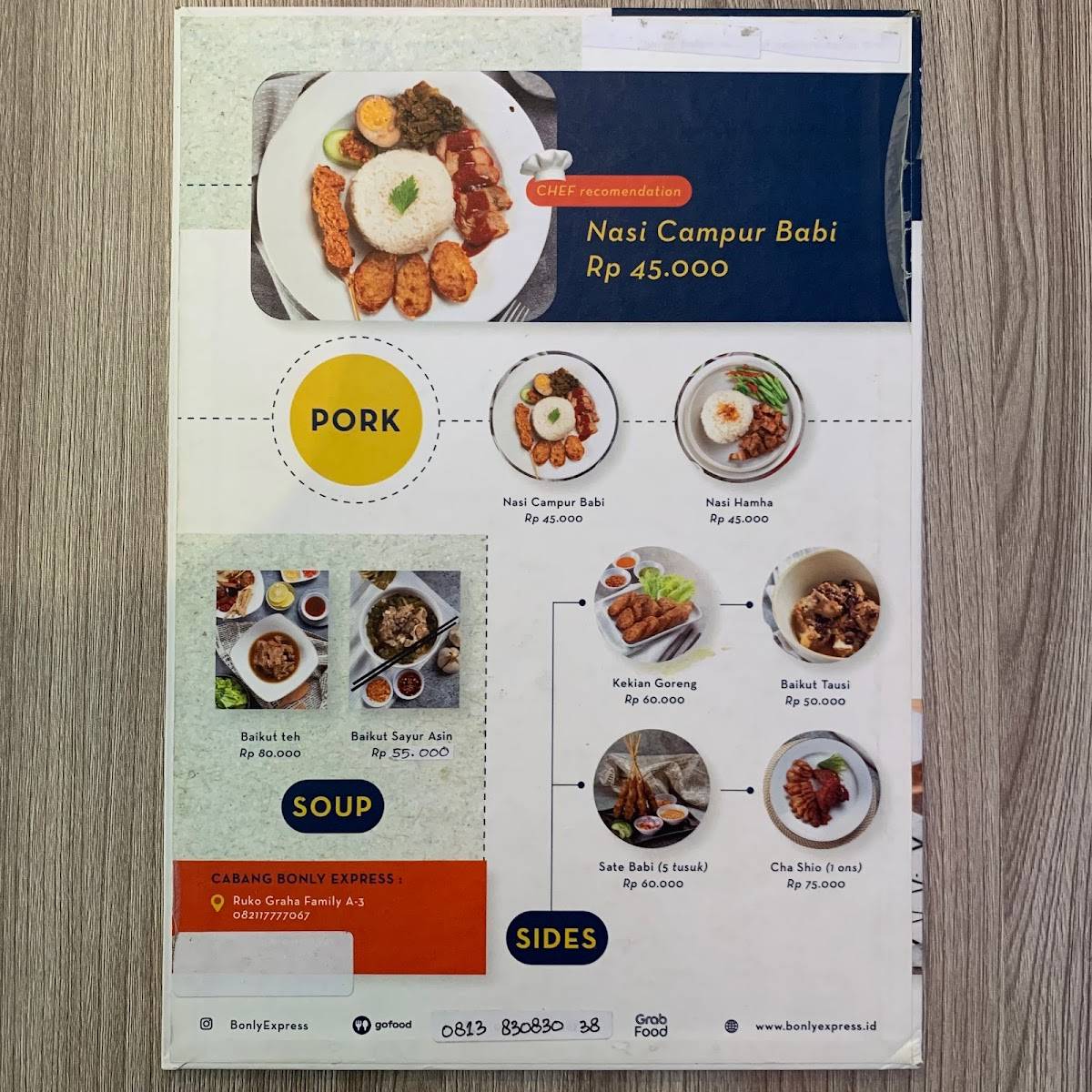 Menu at Bonly Express Loop Graha Family restaurant, Surabaya