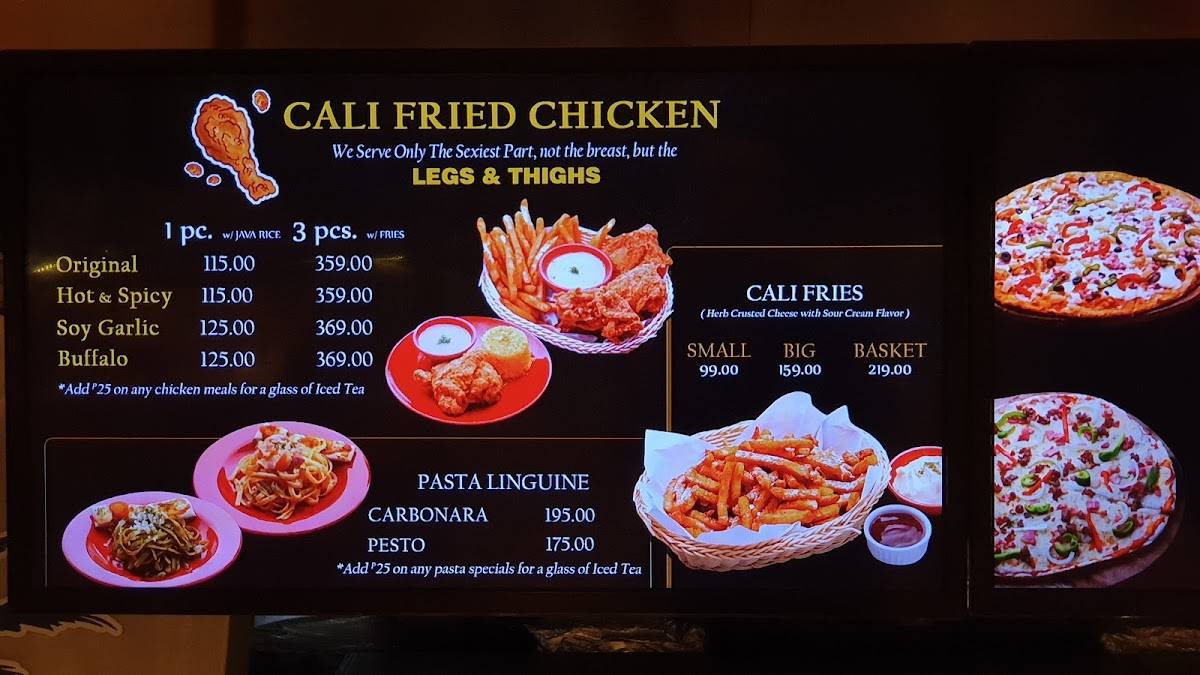 Menu at California Beach Pizza restaurant, Calamba, 965 Manila S Rd