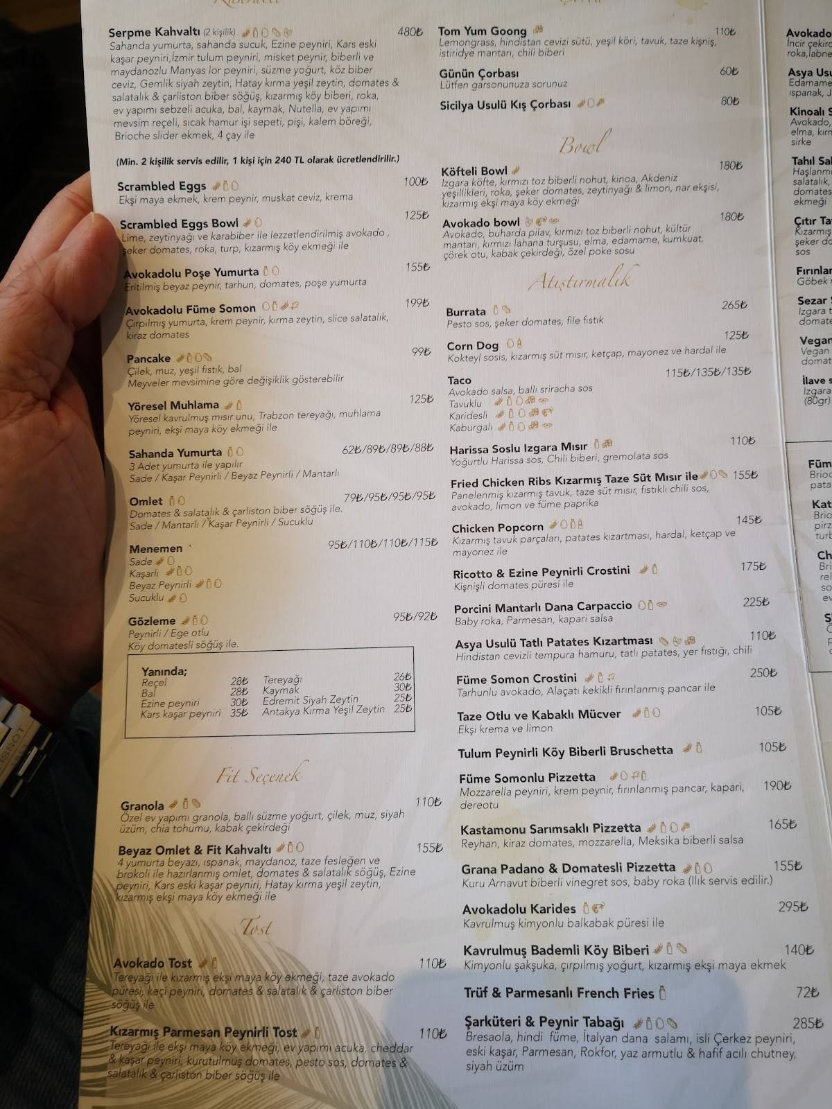 Menu at Cookshop Arka Bahçe Etiler Villa, Istanbul