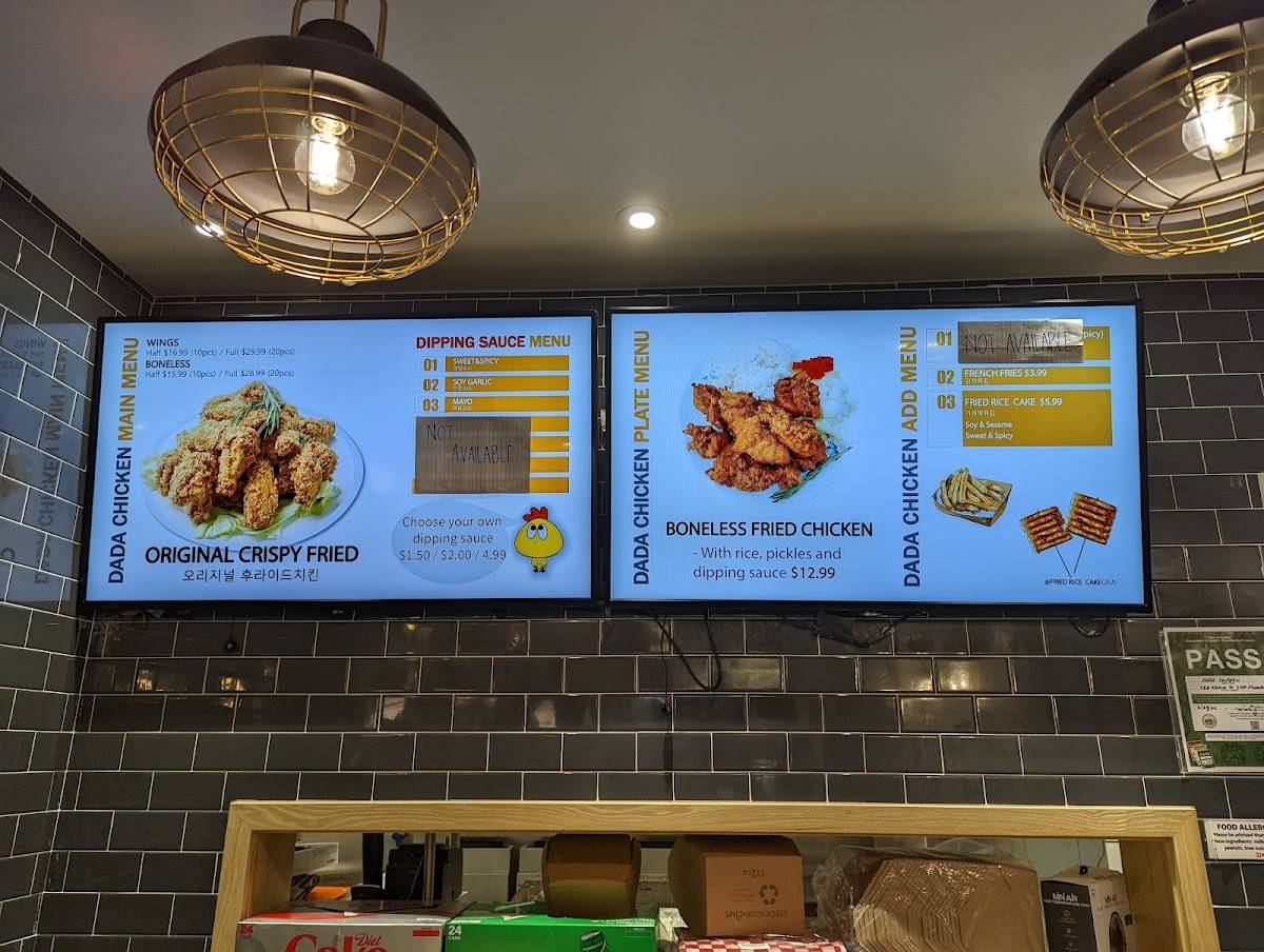 Menu at Dada Chicken restaurant, Honolulu