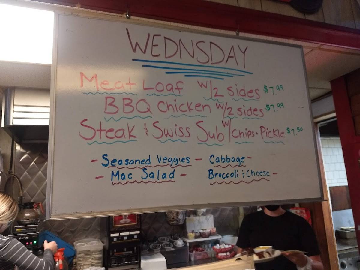 Menu at Farmers Cafe, Blackstone