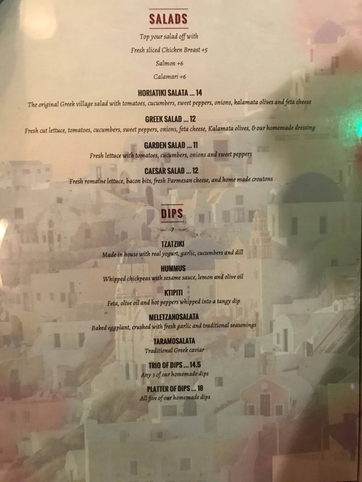 Menu at Greek Tycoon Restaurant, Whitby
