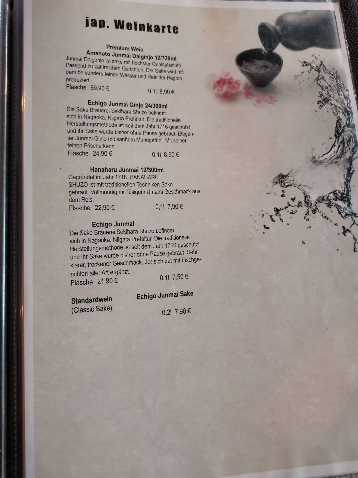 Speisekarte von Hiroshi Sushi & Ramen restaurant, Dresden