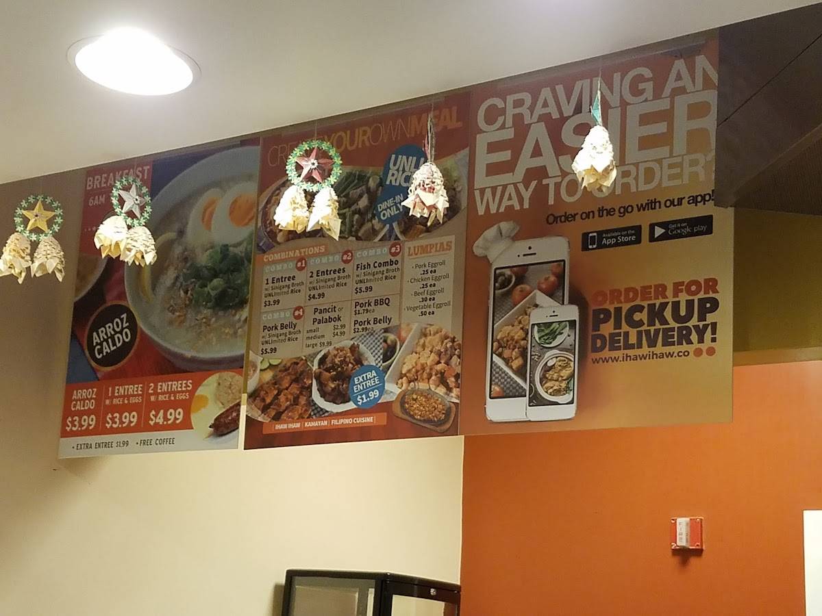 Menu at Ihaw Ihaw Filipino Cuisine restaurant, Virginia Beach