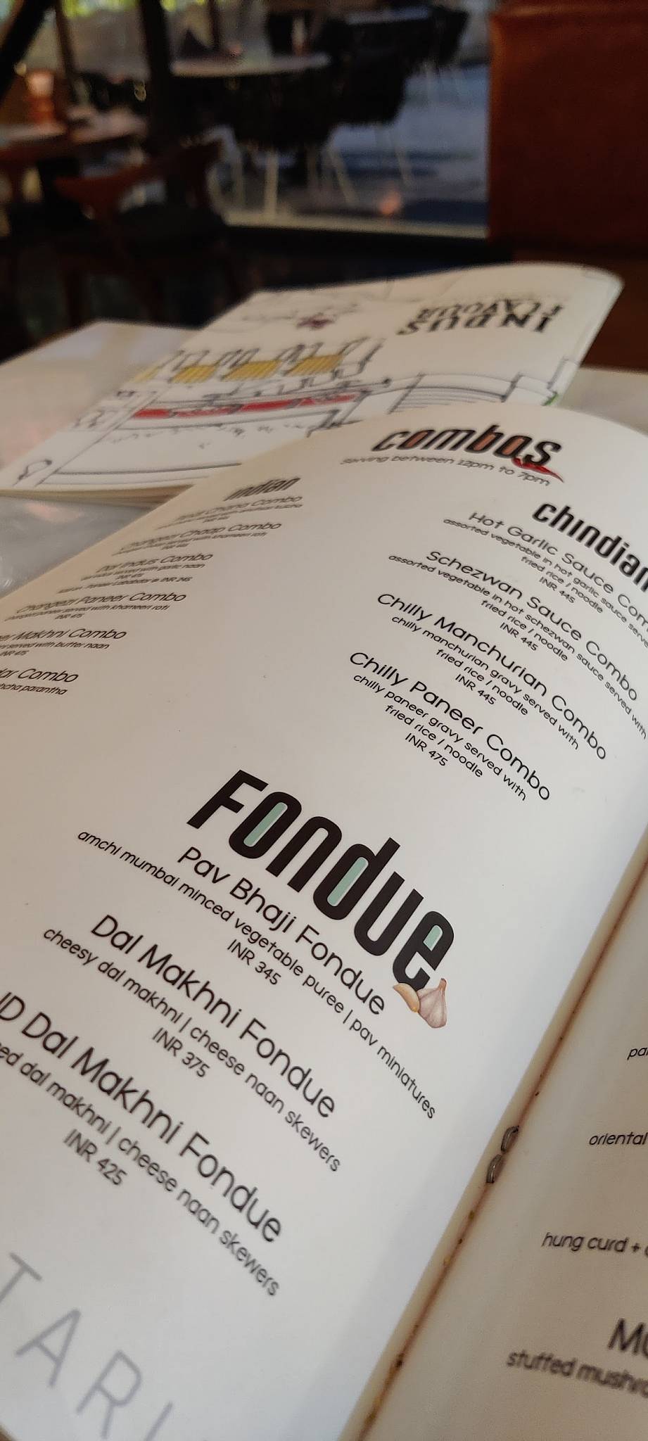 Menu at Indus Flavour Pacific Mall NSP, New Delhi
