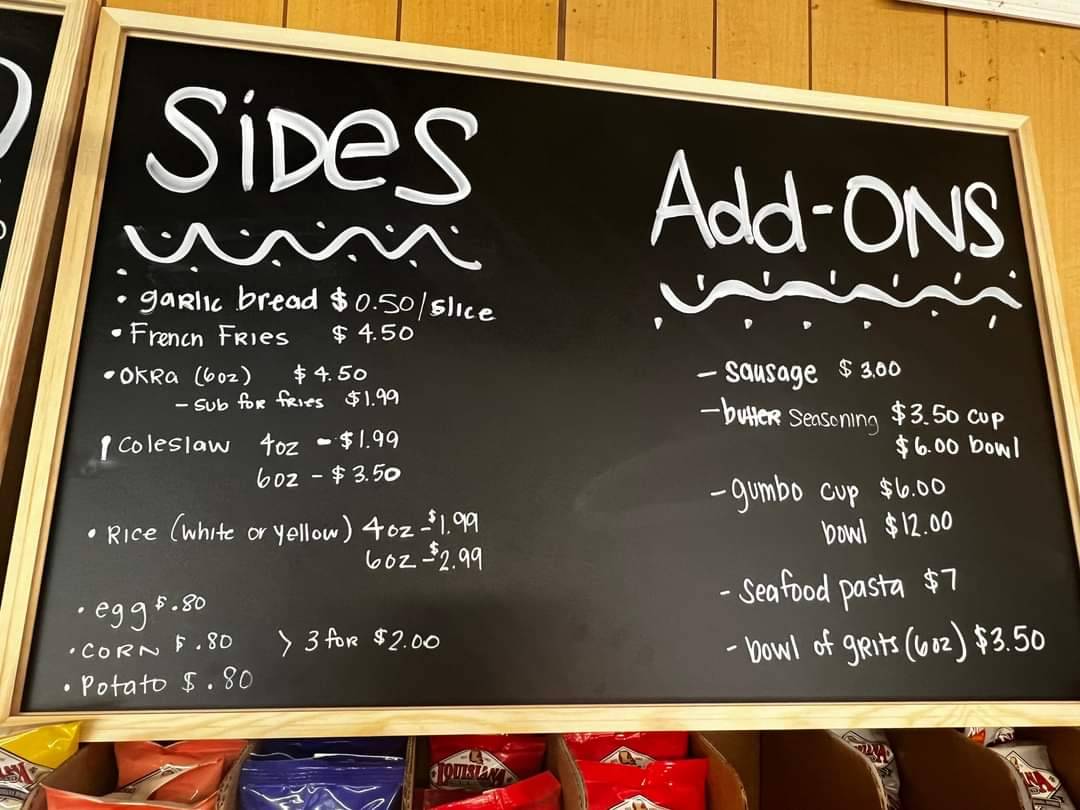 Menu at Jazzy Krab restaurant, Jacksonville, Soutel Dr