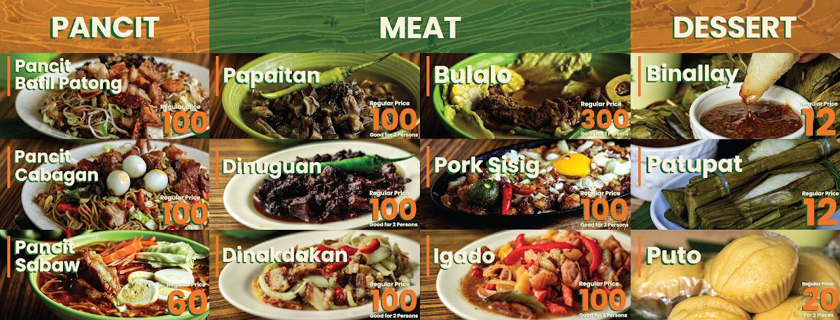 Menu at Jocab's Pancit Batil Patong at Pancit Cabagan Cagayan Valley's ...