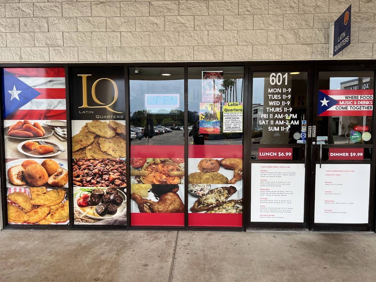 Menu at Latin Quarters restaurant, Sarasota