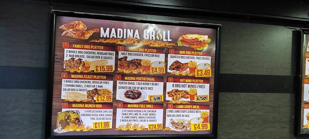 Menu at Madina Grill (Cambs) Ltd restaurant, Peterborough