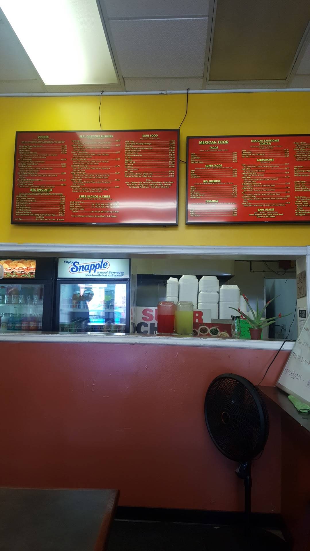 Menu at Mini chi-chi restaurant, Chicago