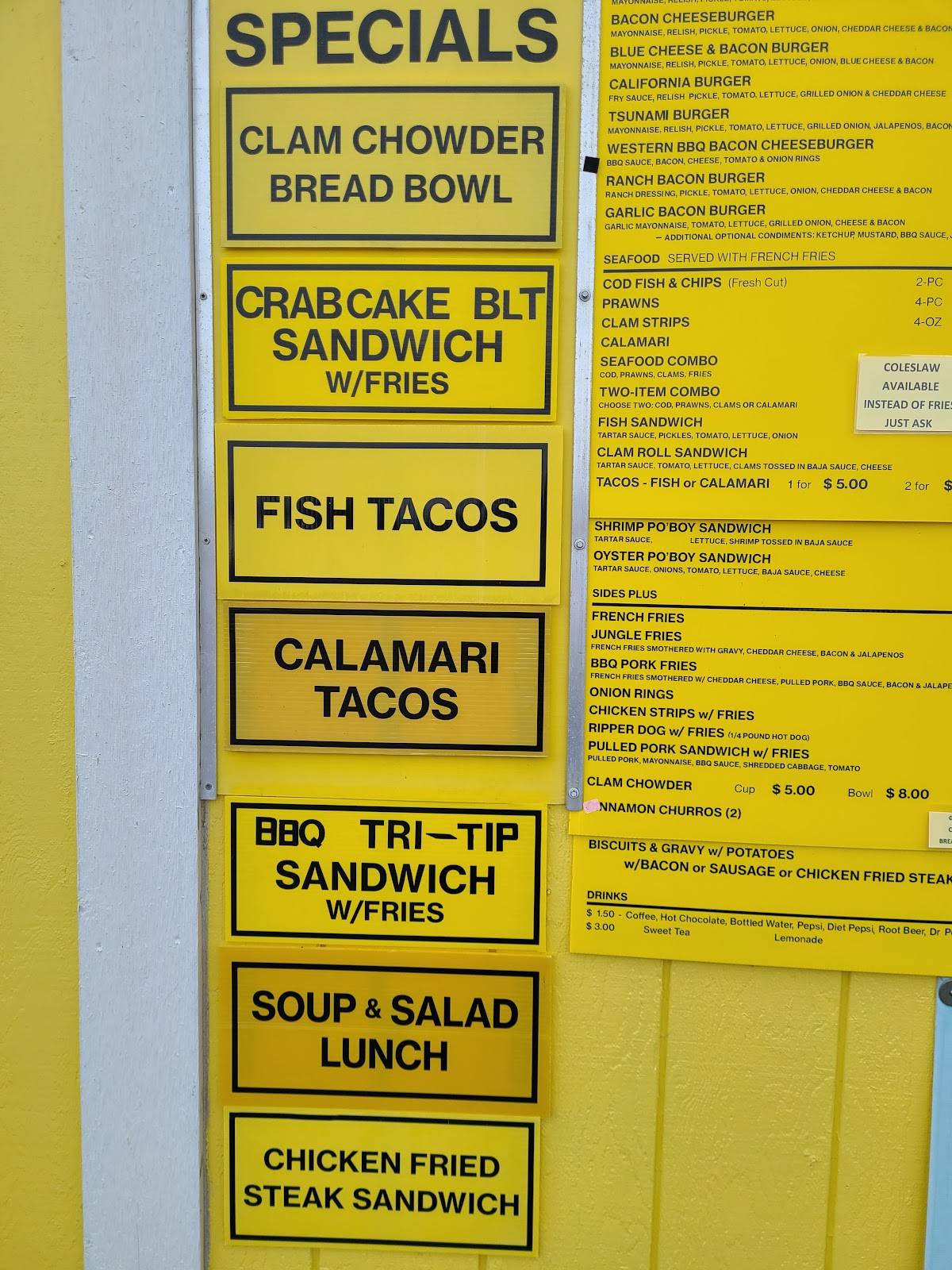 Menu at Monkey Business Food Express To Go restaurant, Barview