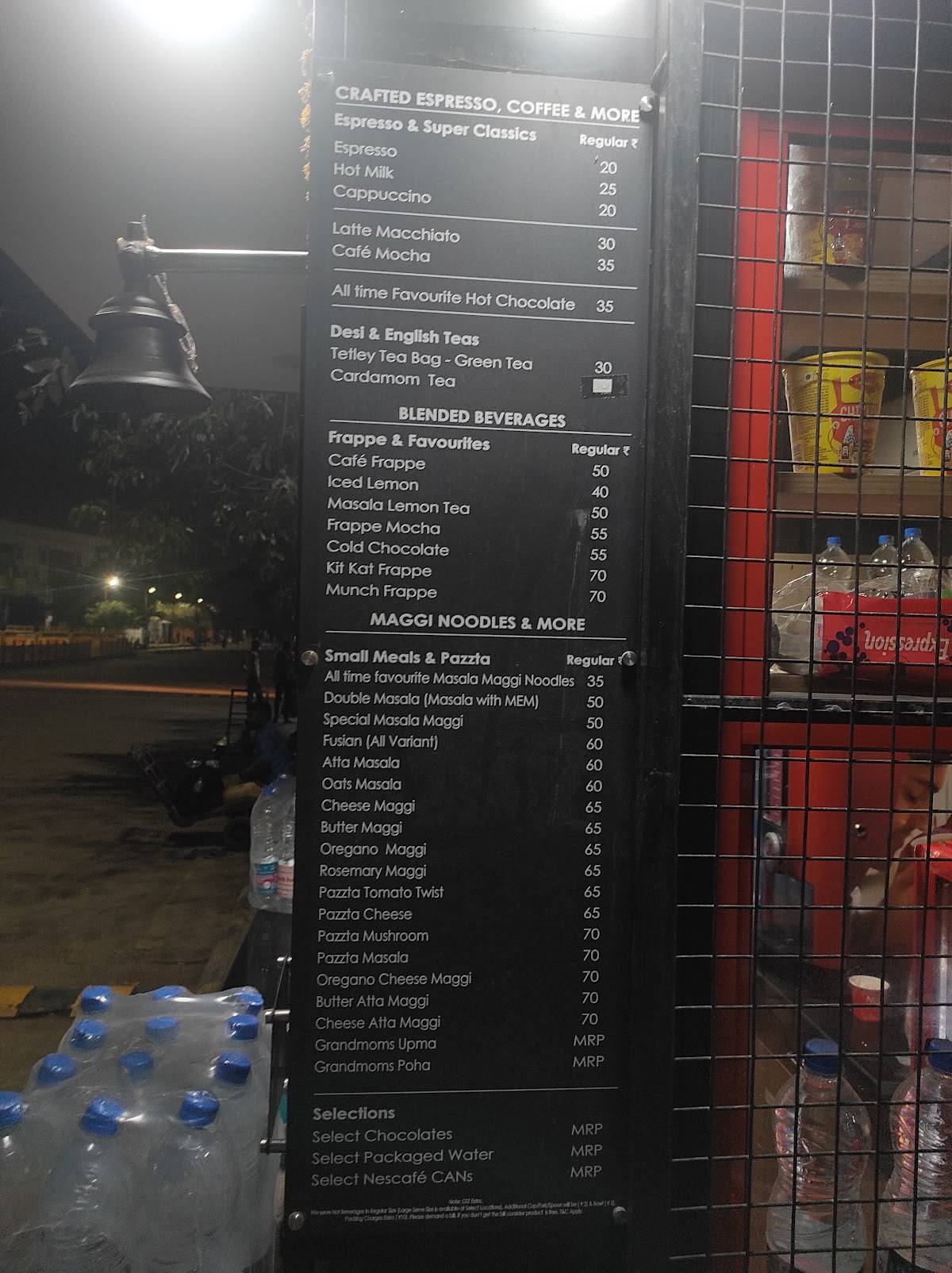 Menu at NESCAFE AND MAGGI POINT, New Delhi
