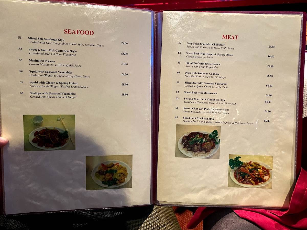 Menu at New Moonflower Restaurant, Dover