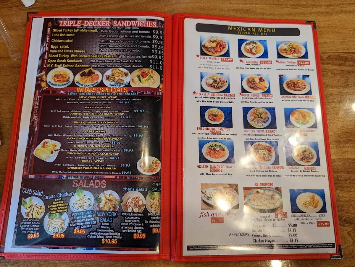 Menu at New York Diner restaurant, Knightdale