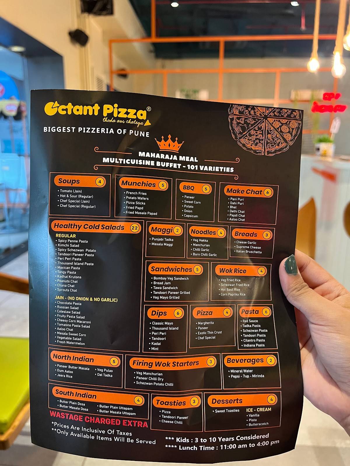 Menu at Octant Pizza, Deccan Mall, Pune, Pune