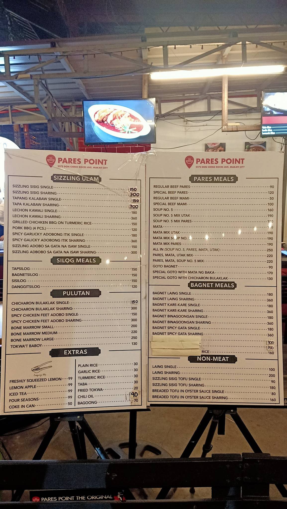 Menu at Pares Point Grill and Resto Bar, Makati