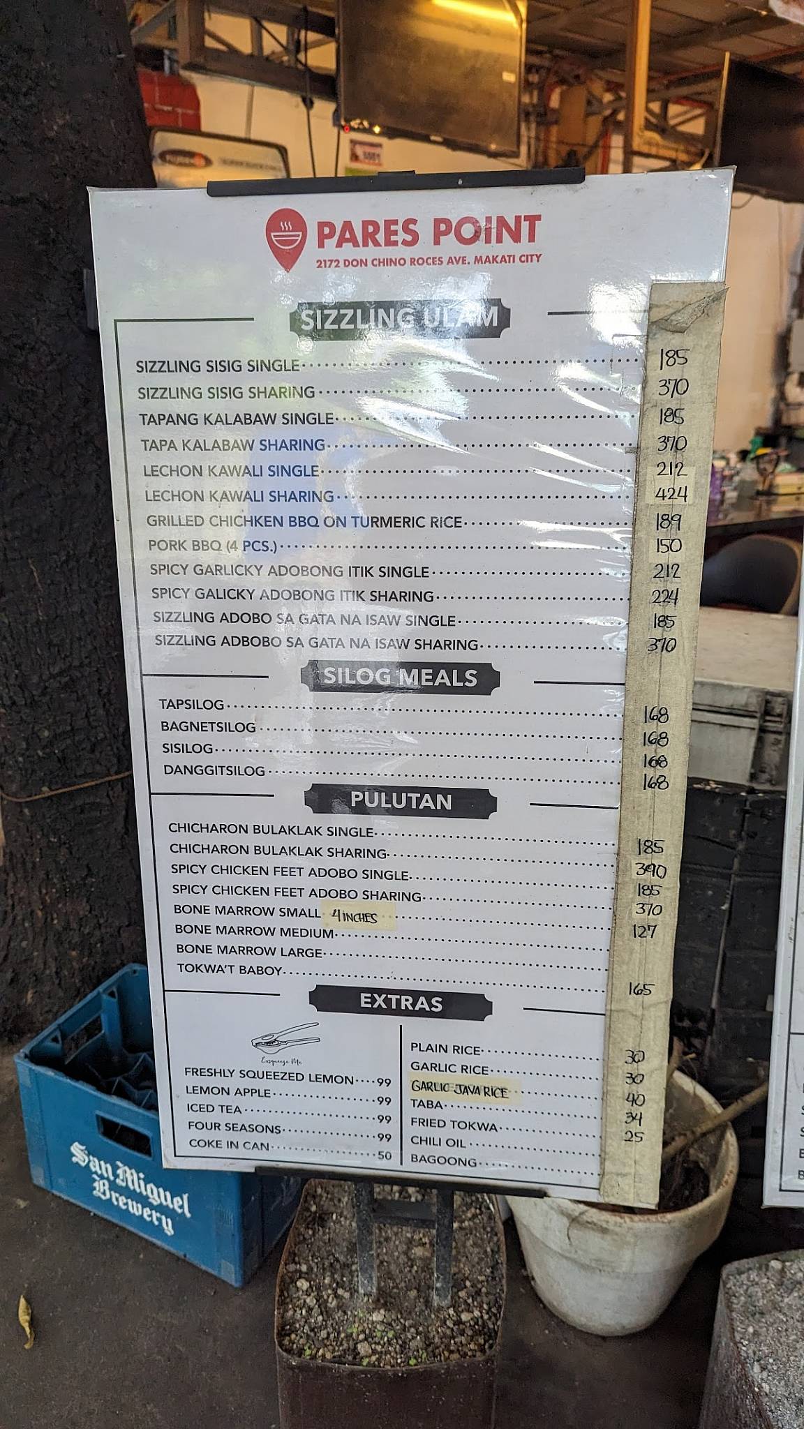Menu at Pares Point Grill and Resto Bar, Makati