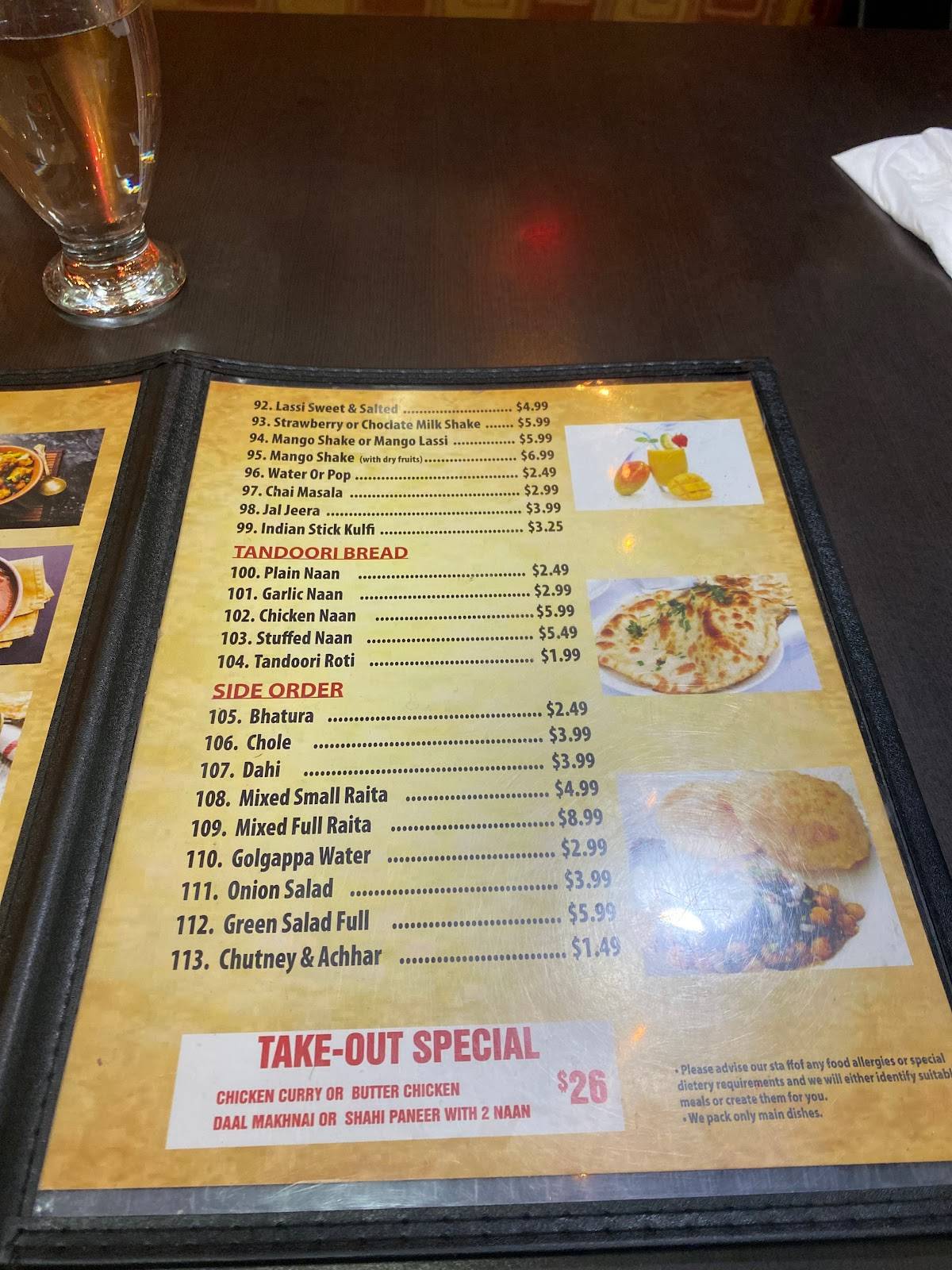 Menu at Payal Chaat House and Restaurant, Surrey