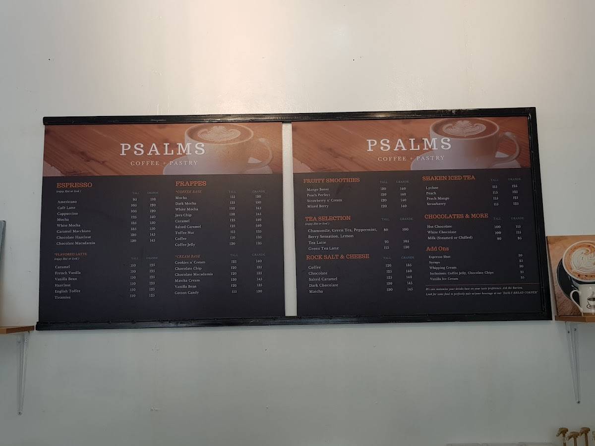 Carta de Psalms coffee tagum city, Taúm