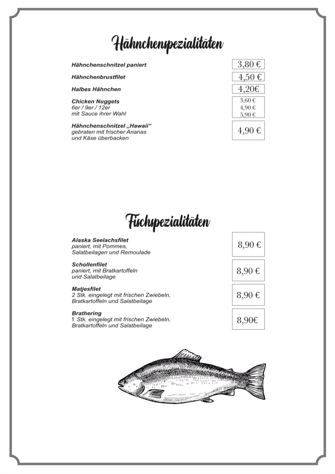 Speisekarte von Die Schnitzelfabrik Hesel pub & Bar, Hesel
