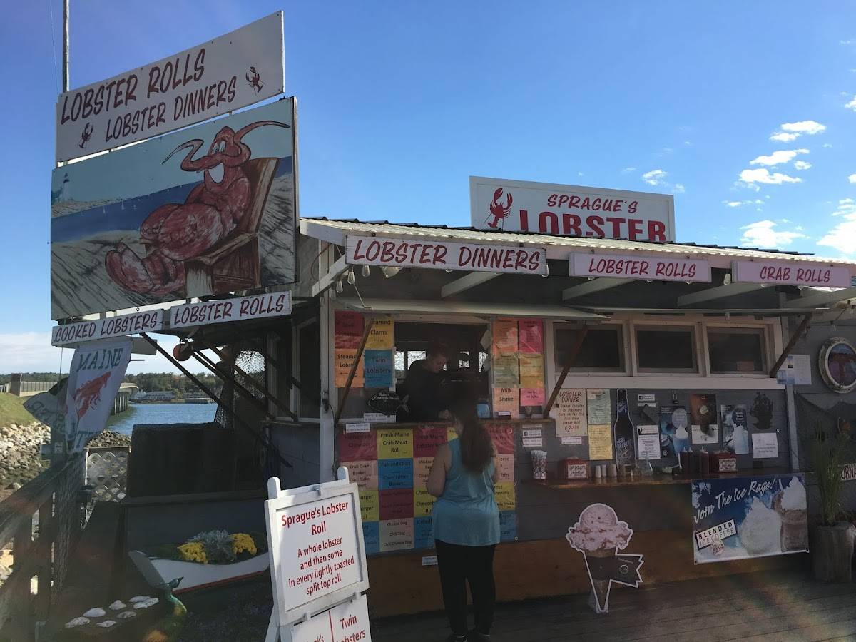 Menu at Sprague's Lobster restaurant, Wiscasset, 22 Main St