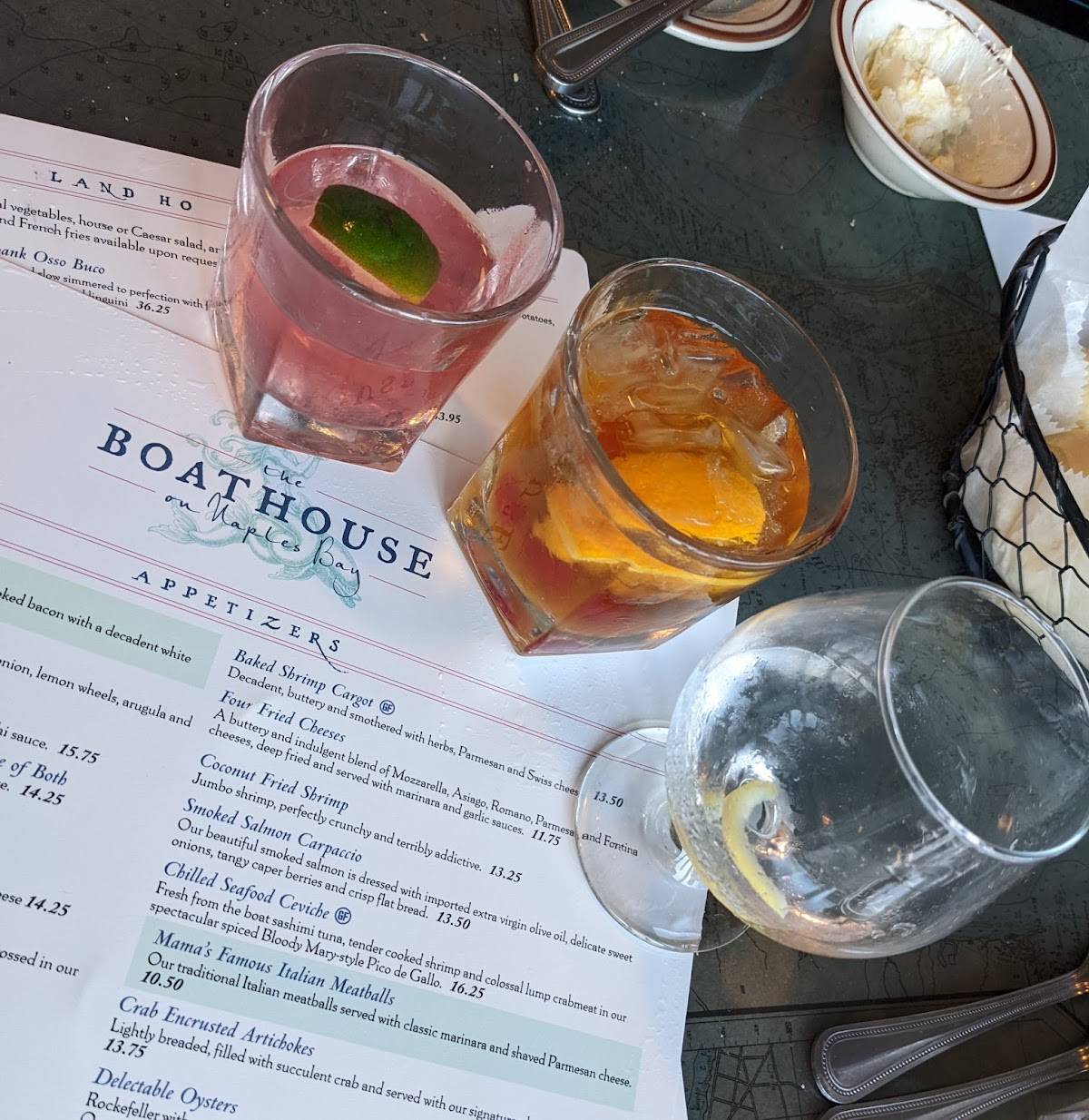 Menu at The Boathouse on Naples Bay restaurant, Naples
