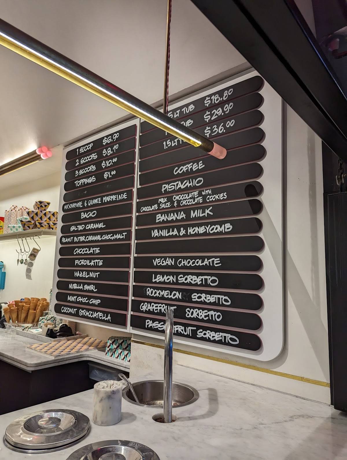 Menu at Tipo 00 restaurant, Melbourne