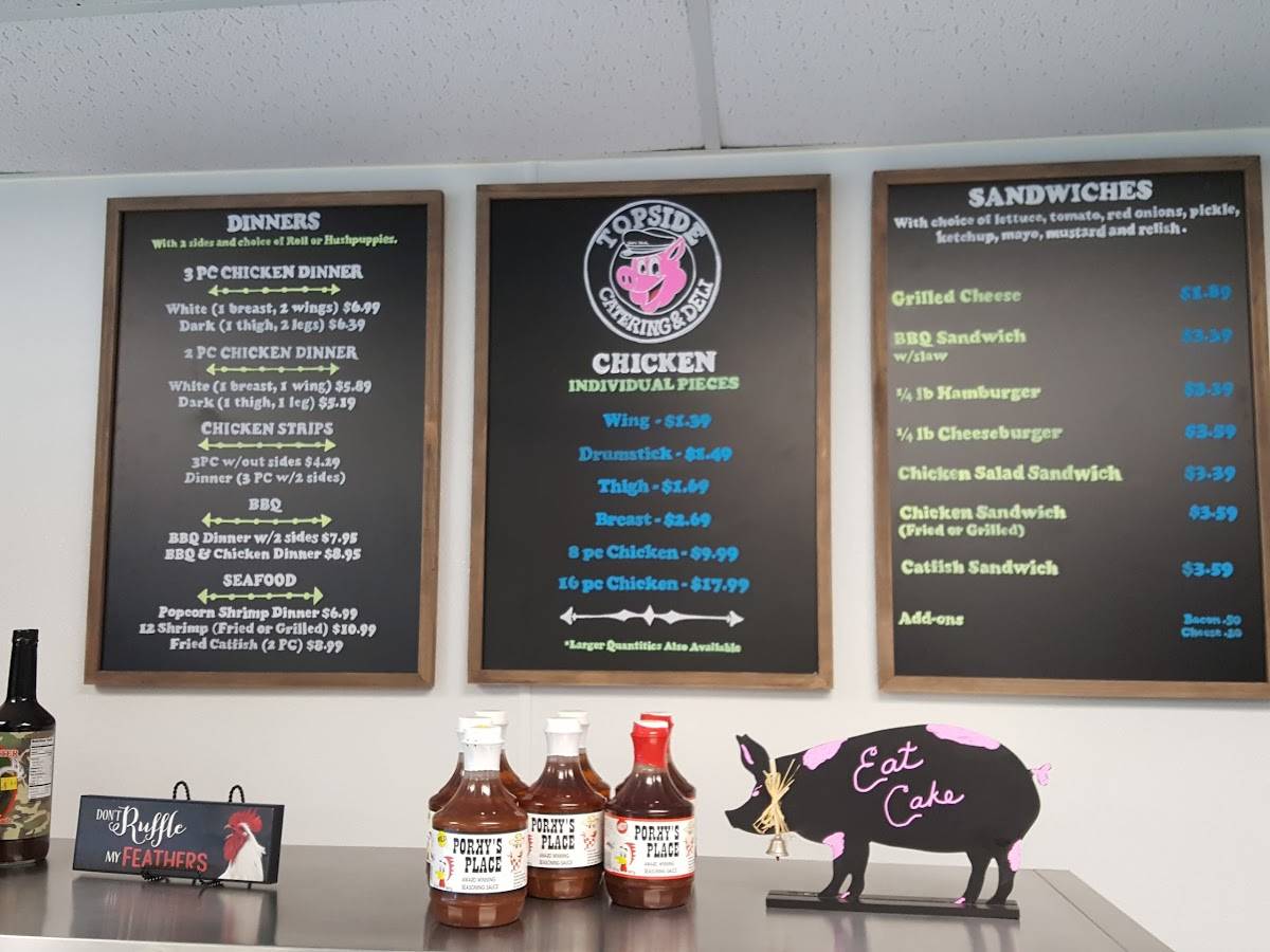 Menu at Topside Catering & Deli restaurant, Camden