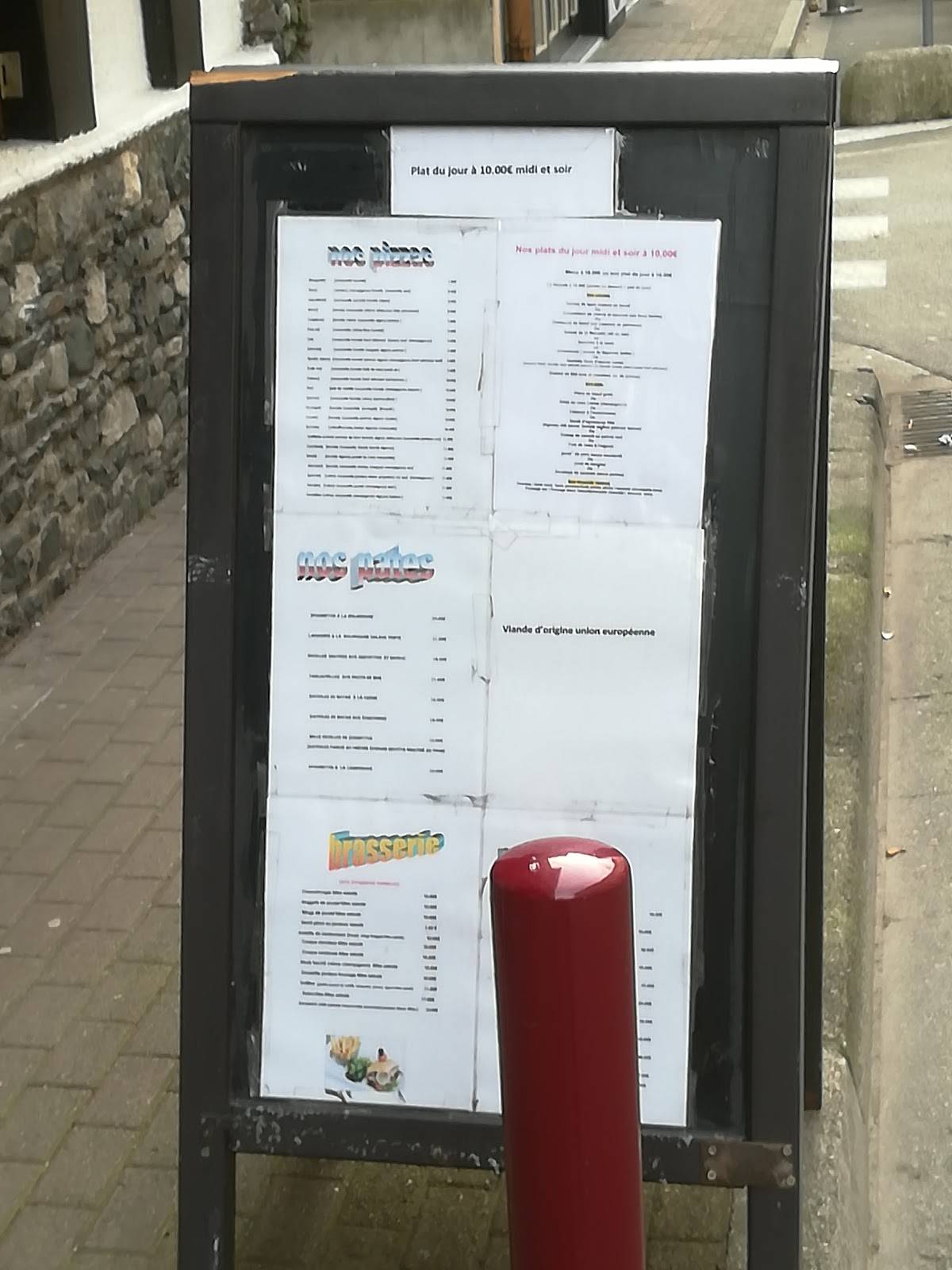 Menu au Restaurant du Parc, Vizille