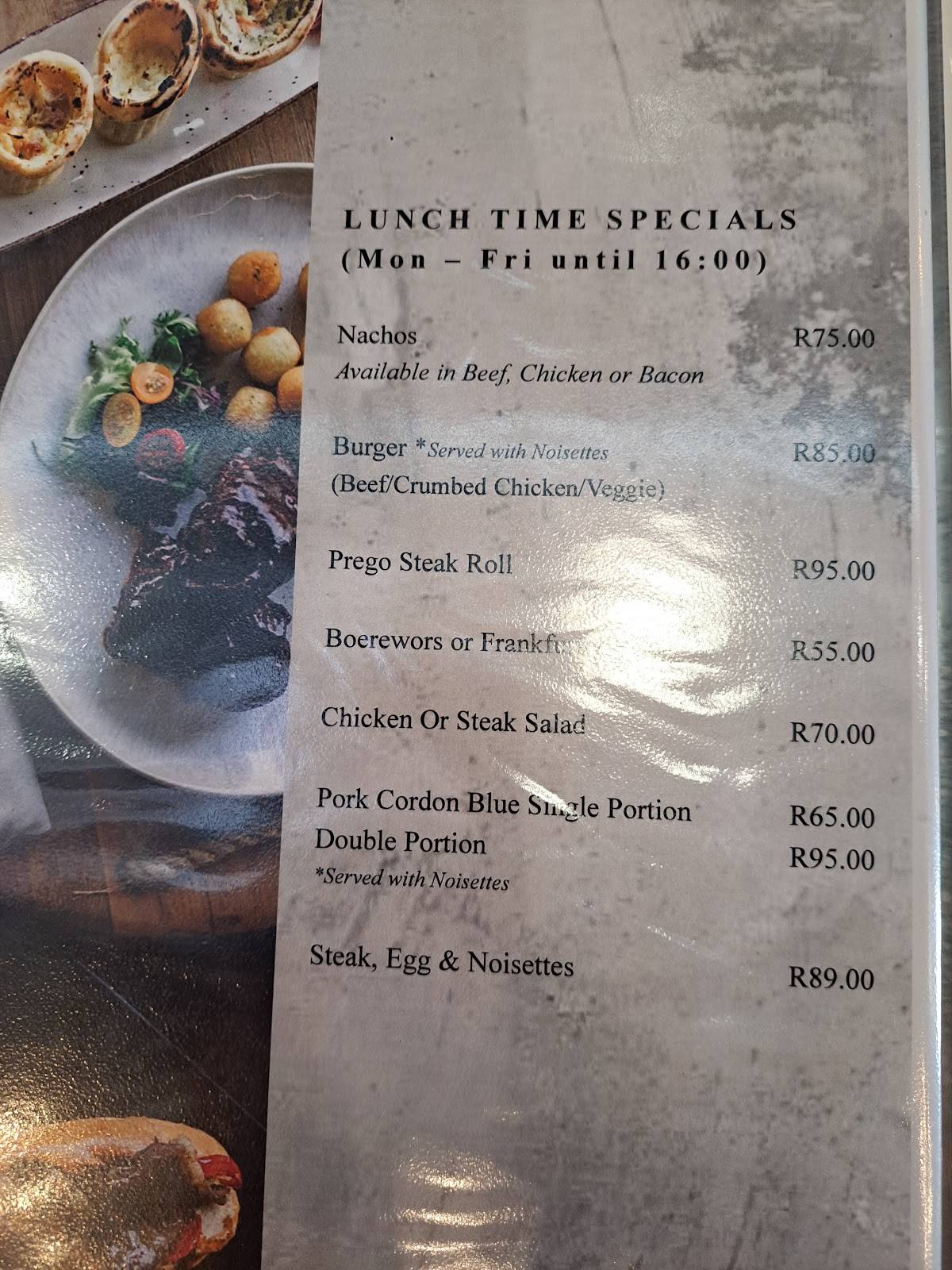 Menu at Tequila Rock restaurant, Roodepoort