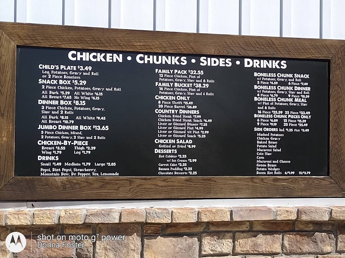 Menu at Roy's Fried Chicken restaurant, Coweta, OK-51