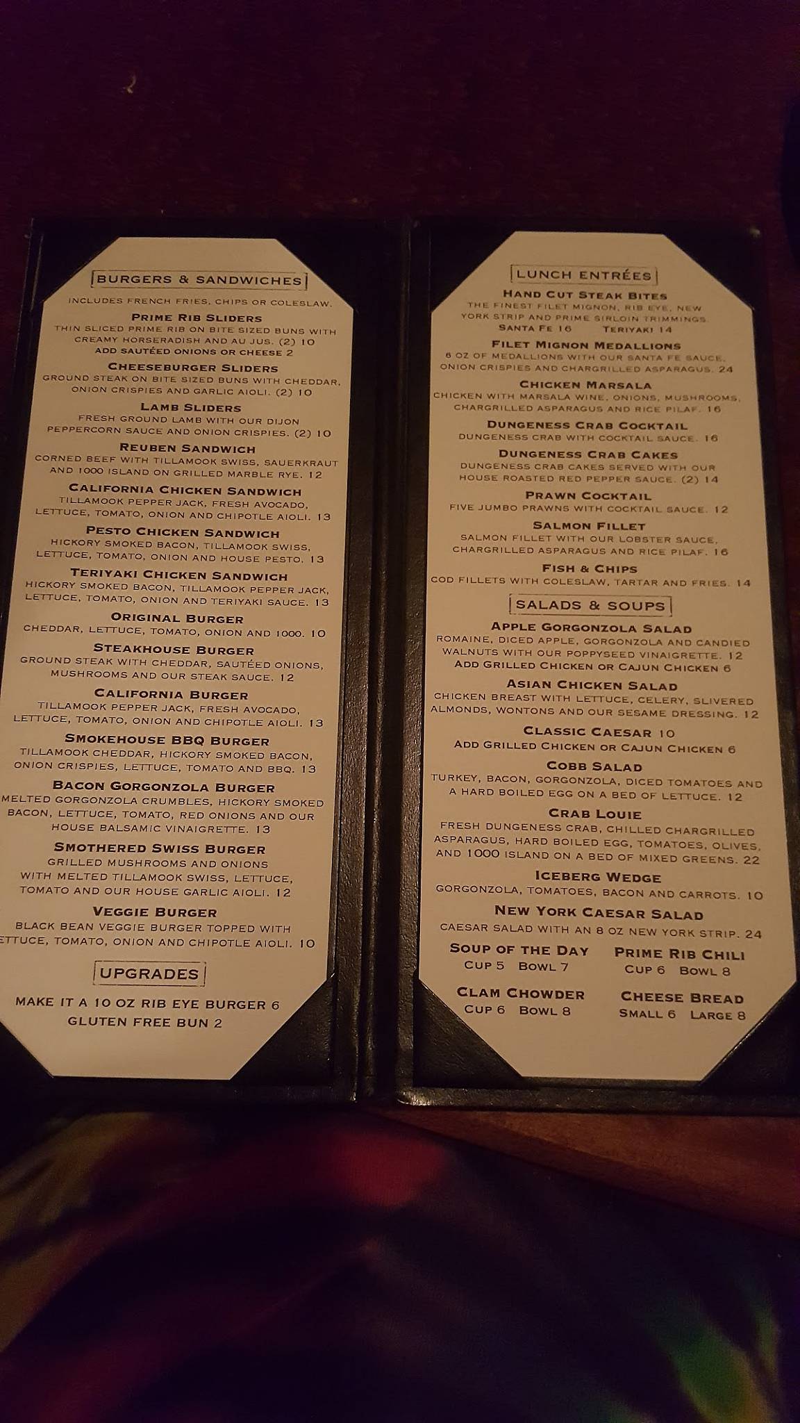 Menu at Rudy's Steakhouse, Salem, 350 Chemeketa St NE