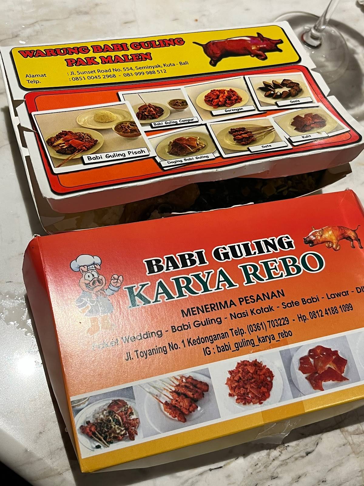 Menu at Rumah Makan Babi Guling Karya Rebo restaurant, Jimbaran, Jl ...