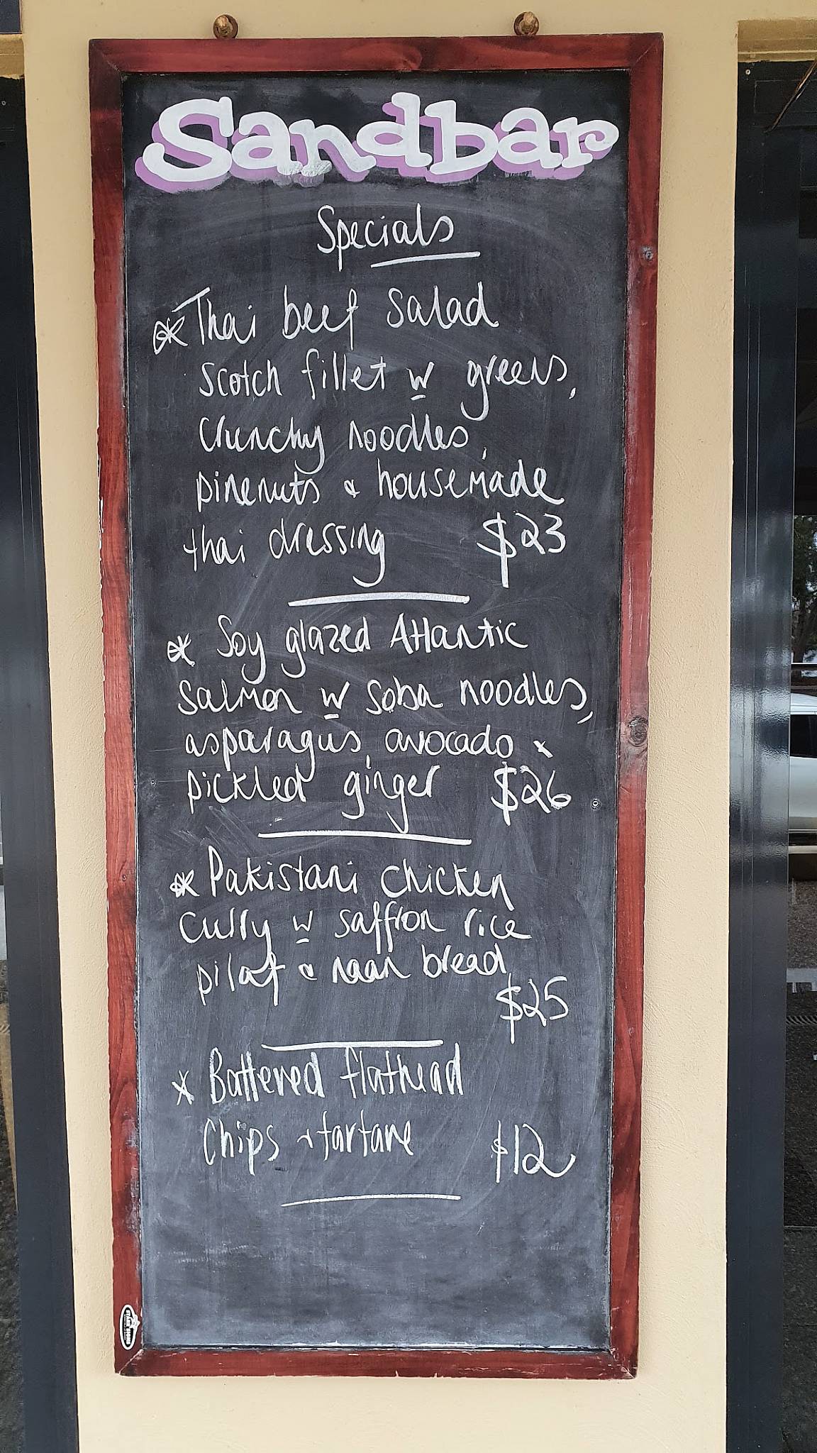Menu at Sandbar Cafe Restaurant, North Haven