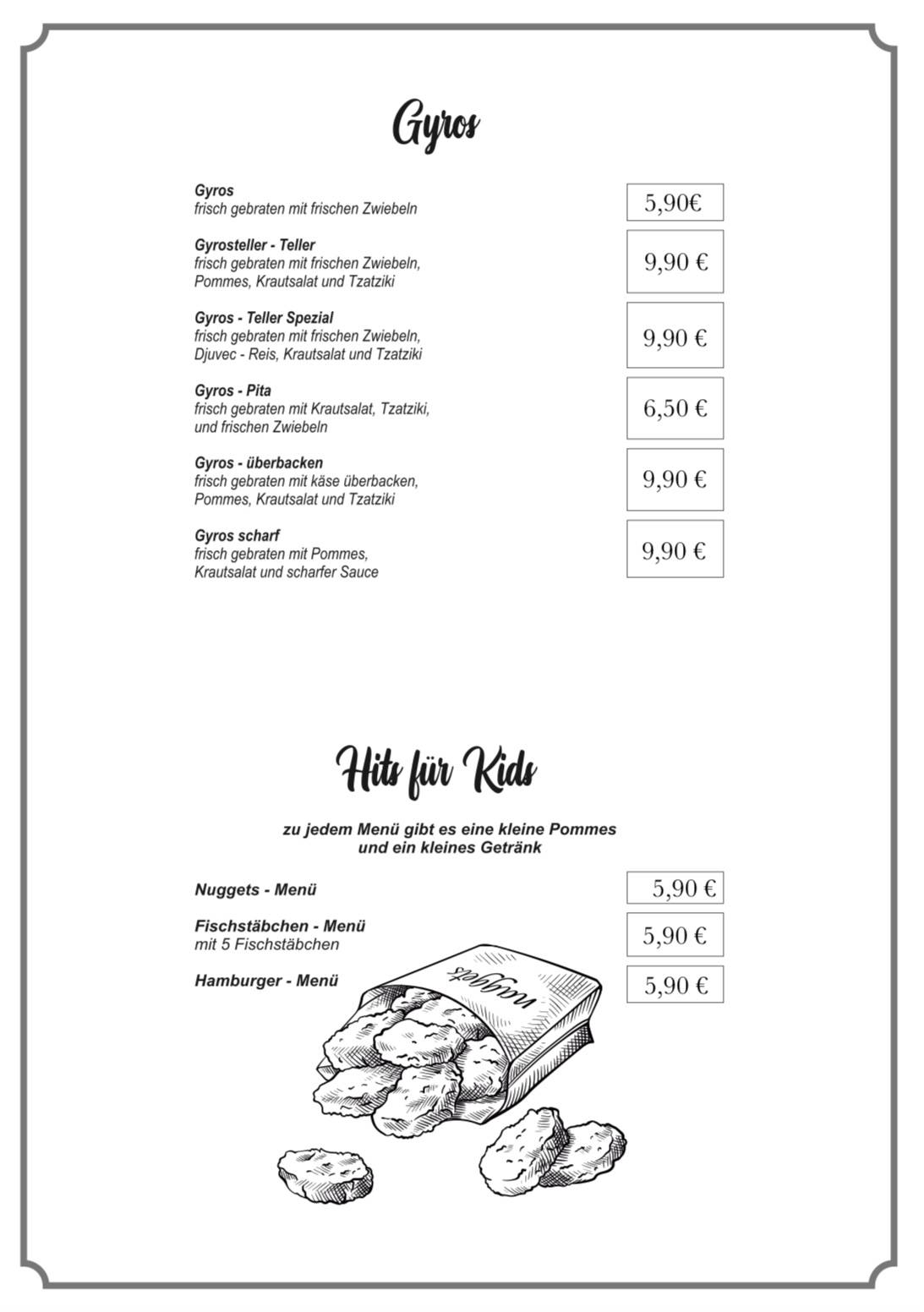 Speisekarte von Die Schnitzelfabrik Hesel pub & Bar, Hesel