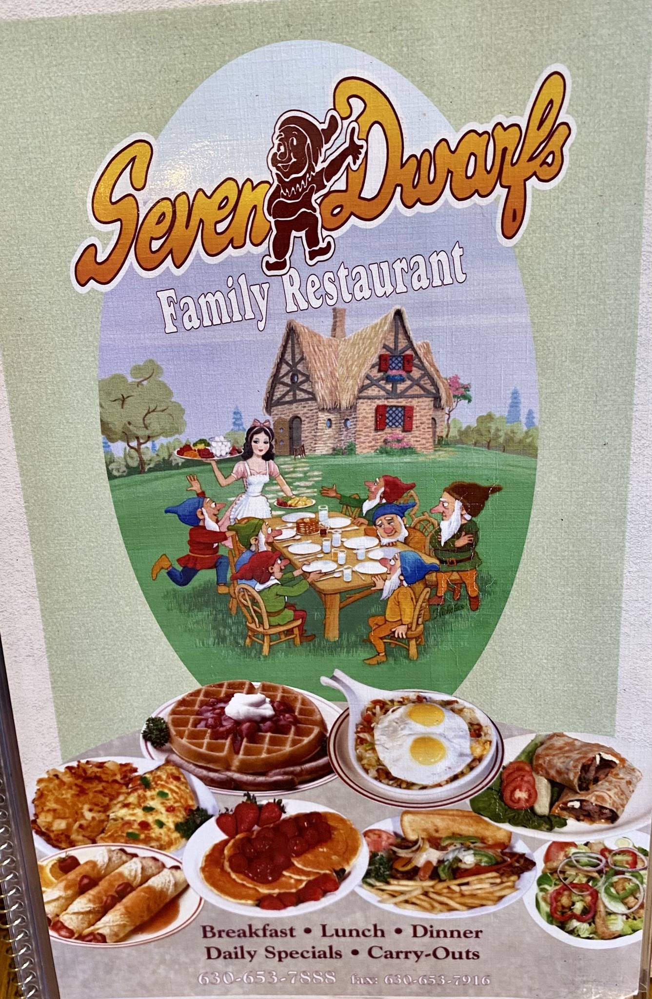 Menu at Seven Dwarfs Family Restaurant, Wheaton