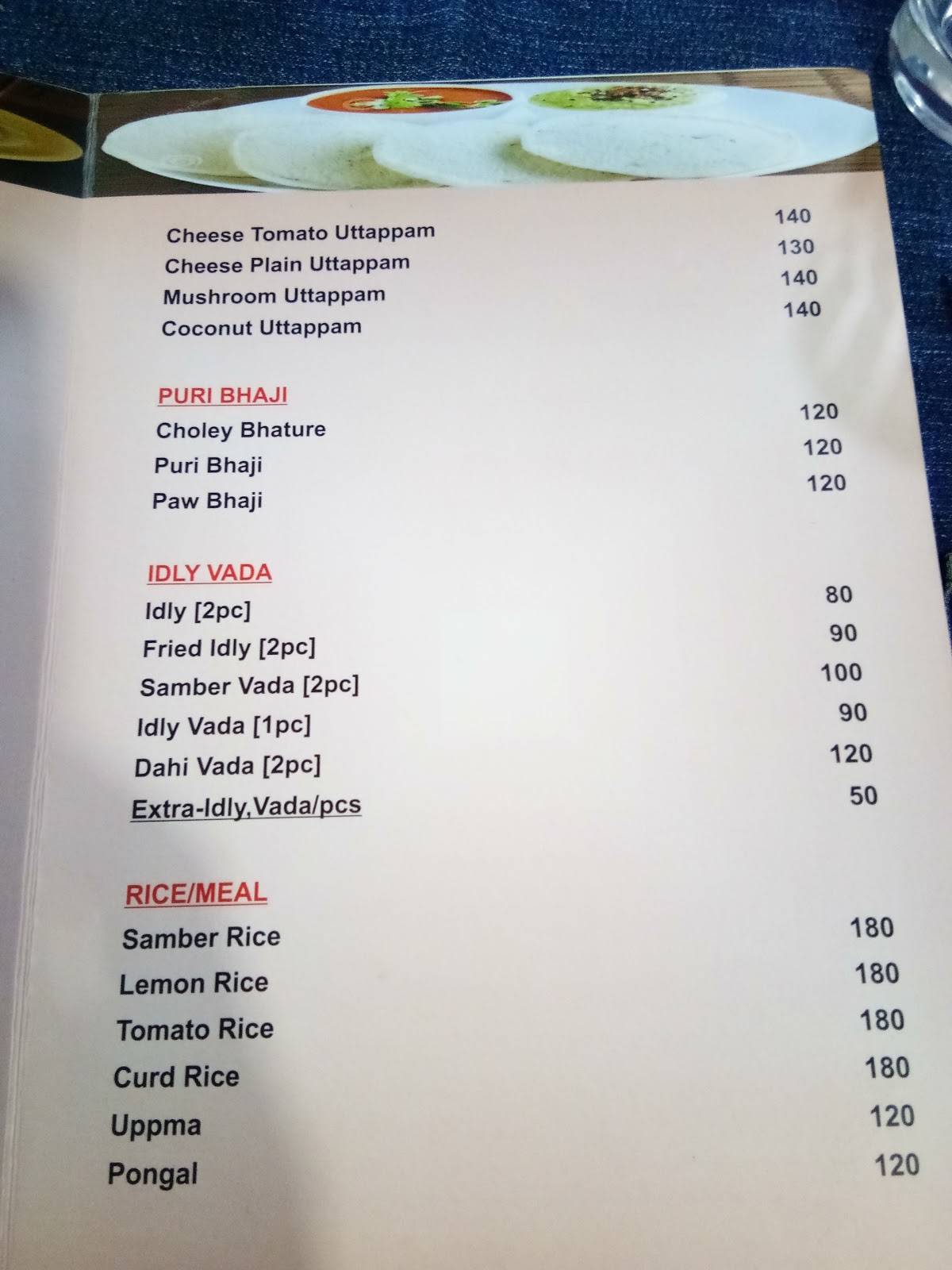 Menu at Madras Cafe, Shillong, HVGJ+MM3