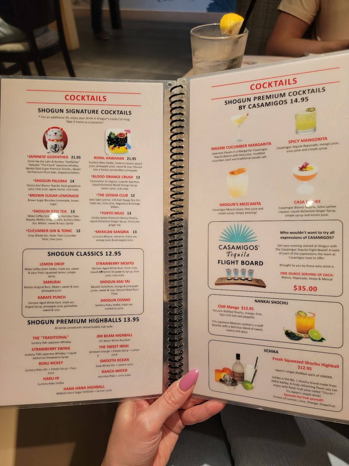 Menu at Shogun Restaurant, Temecula
