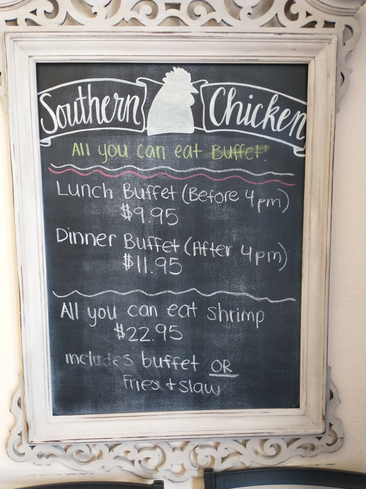 Menu at Southern Chicken restaurant, Surfside Beach