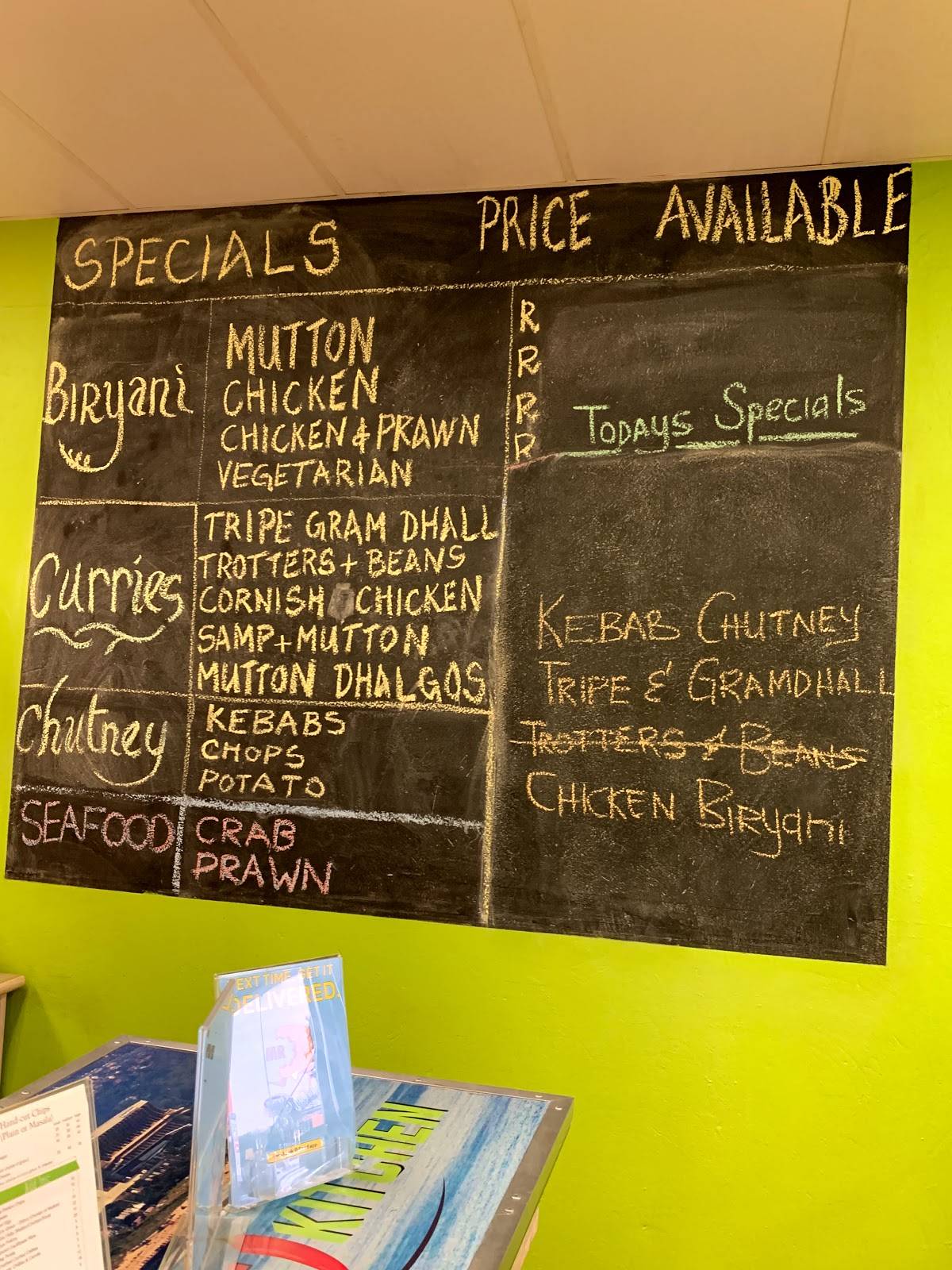 Menu at Spice Kitchen restaurant, Sandton