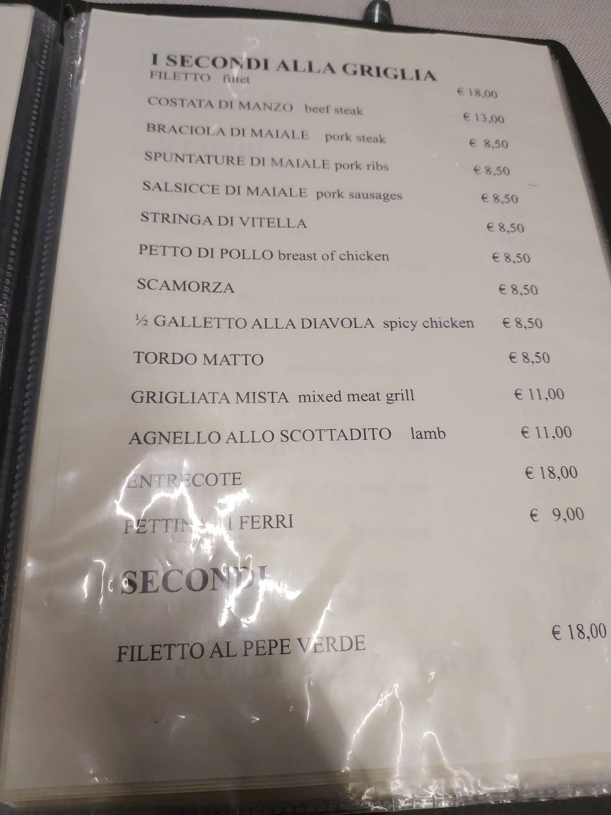Menu da Ristorante Il Focolare, Fabro, Contrada della Stazione