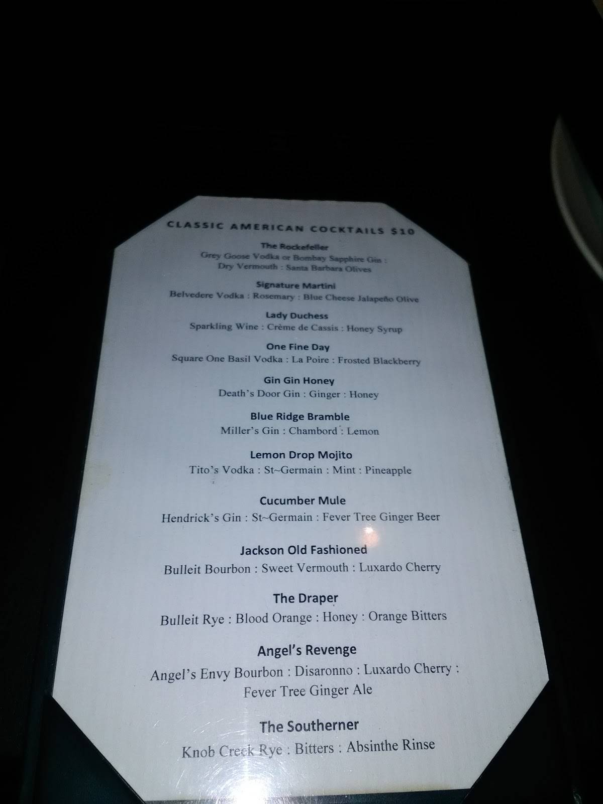 Menu at Stoney River Steakhouse and Grill, Germantown