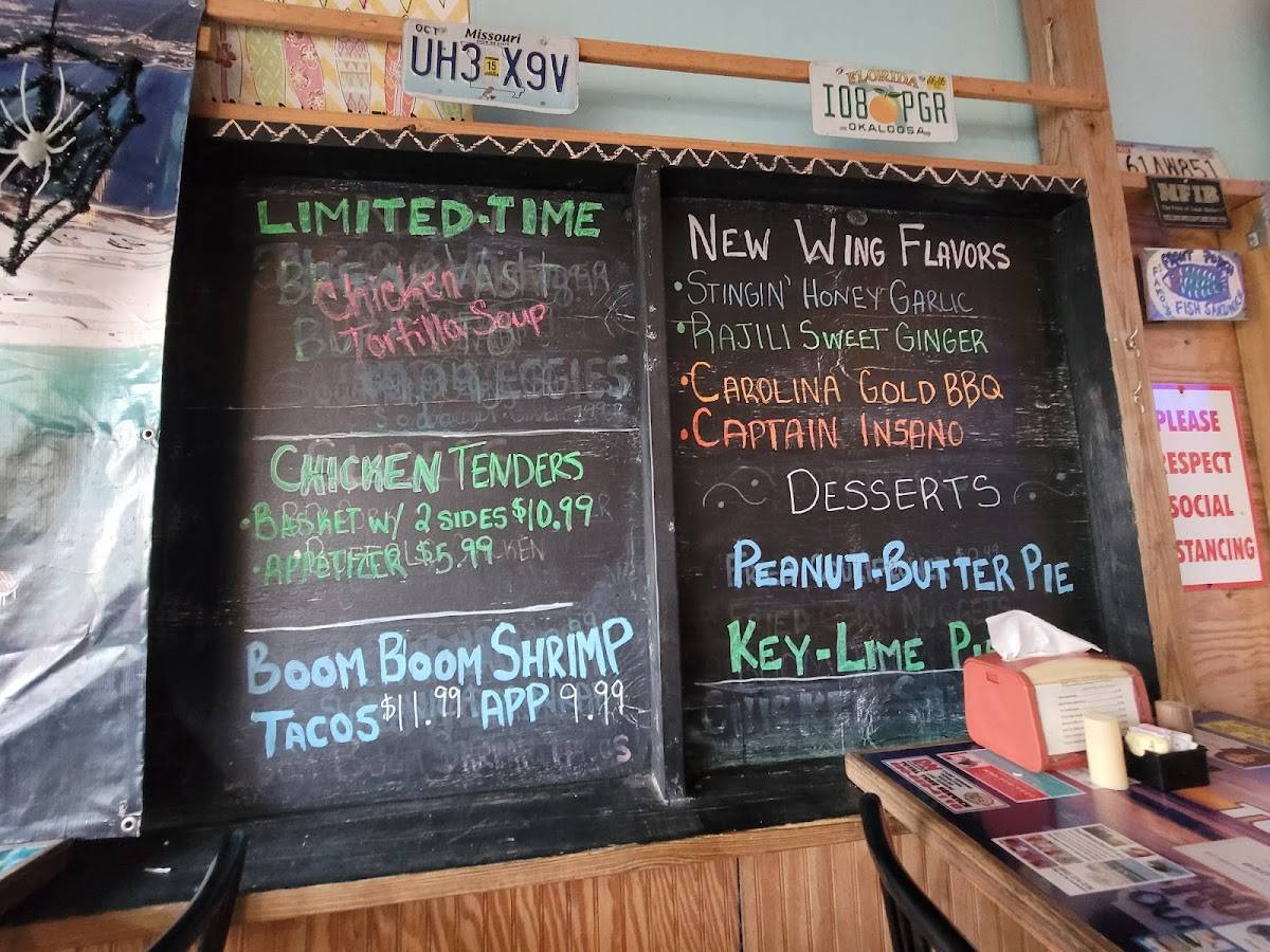 Menu at TC's Front Porch pub & bar, Navarre