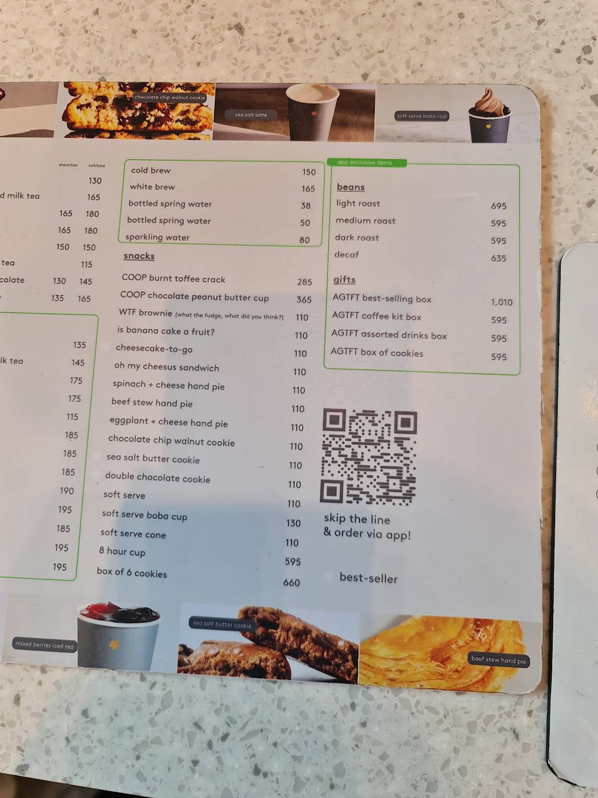 Menu at harlan + holden coffee - 28th & 3rd cafe, Taguig