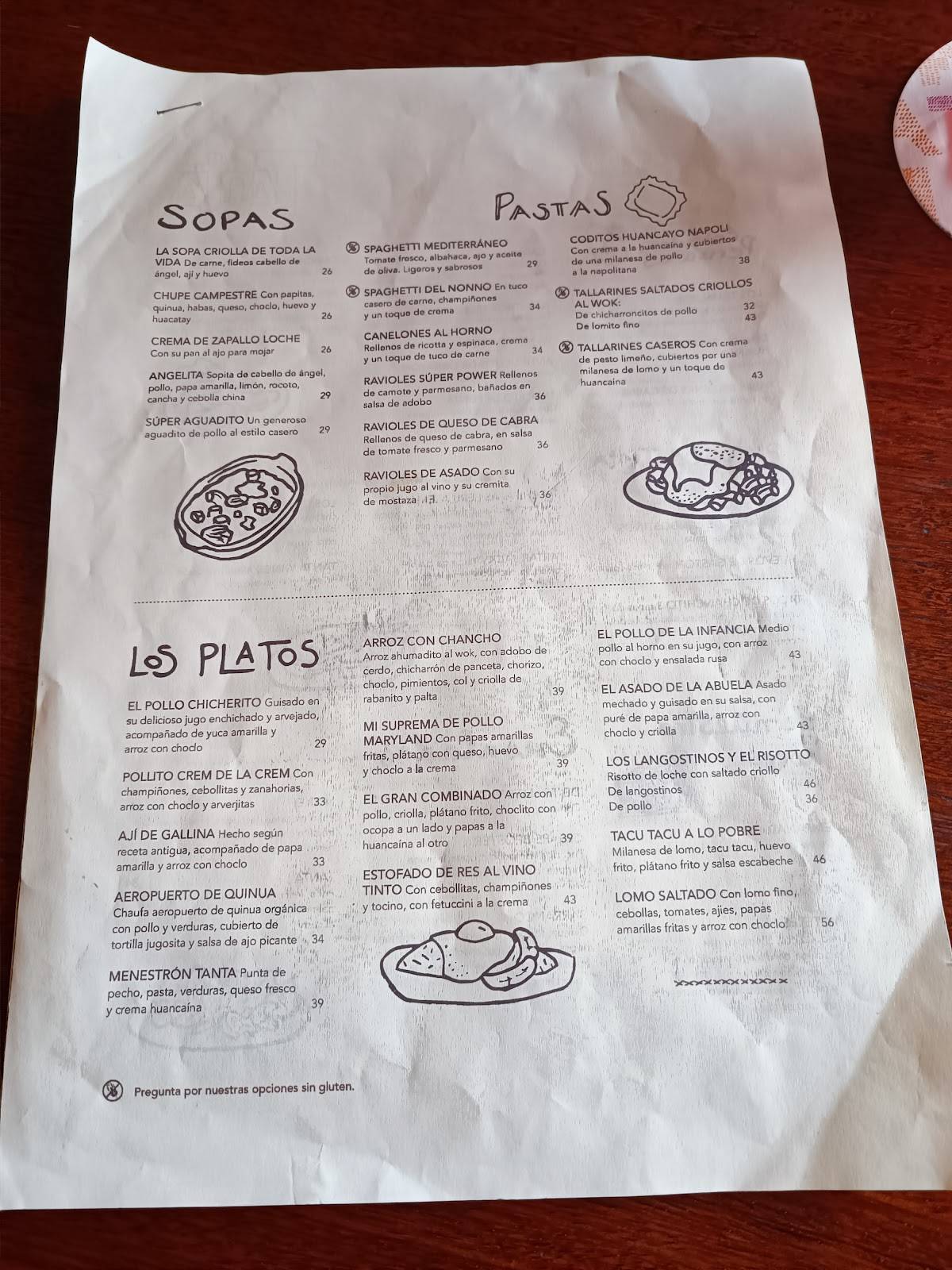 Carta del restaurante Tanta, San Borja, Vittore Carpaccio 290