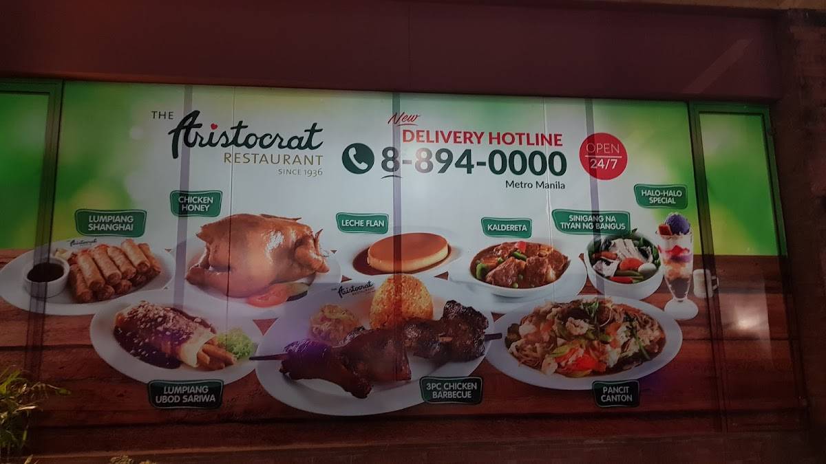 Menu at The Aristocrat Restaurant - Robinsons Place Manila, Manila ...