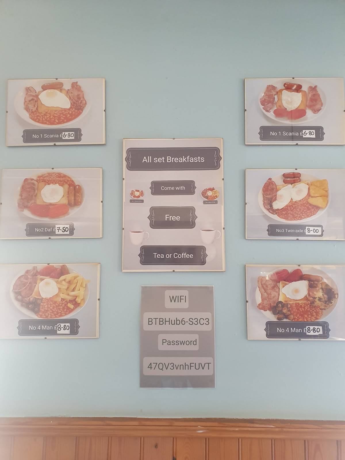 Menu at The Cabin Cafe, Faygate, Horsham, A264 Crawley Rd