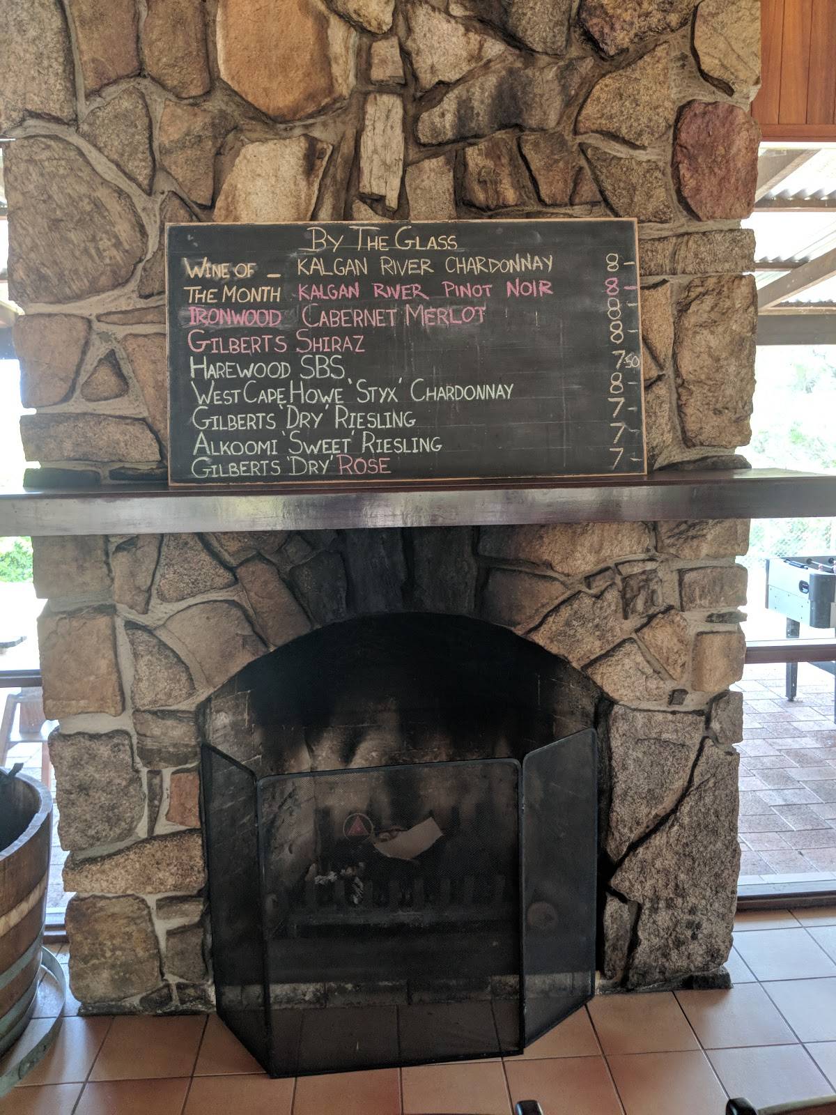 Menu at The Denmark Tavern restaurant, Denmark, 135 South Coast Hwy